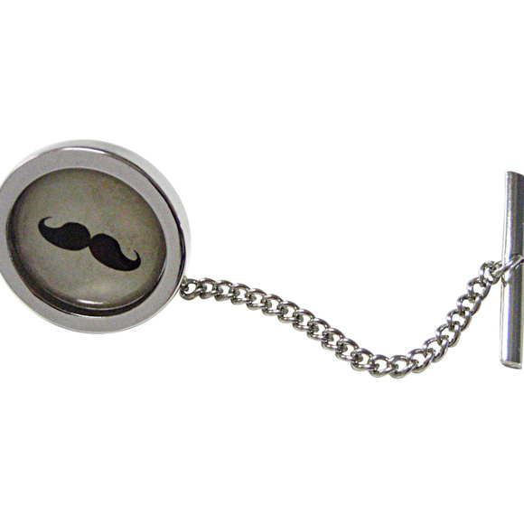 Kiola Designs | Accessories | Circular Hipster Mustache Design Tie Tack ...